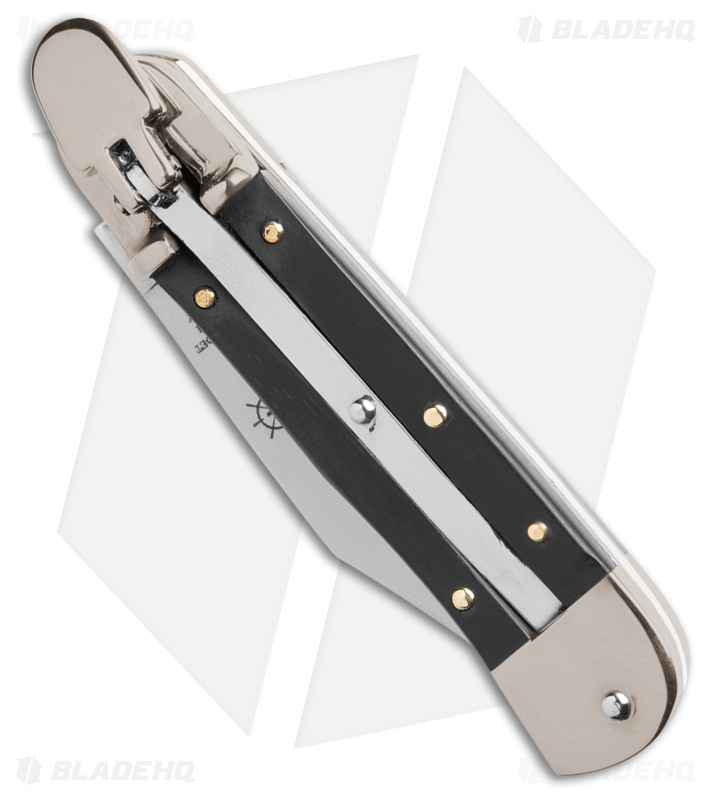 Hubertus Lever Lock Auto Knife 6.75 Ebony | Blade HQ