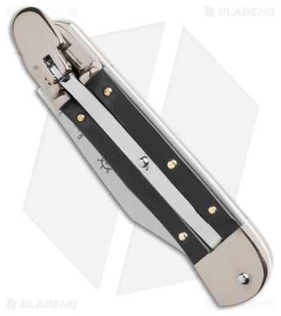 Hubertus Lever Lock Auto Knife 6.75 Ebony | Blade HQ