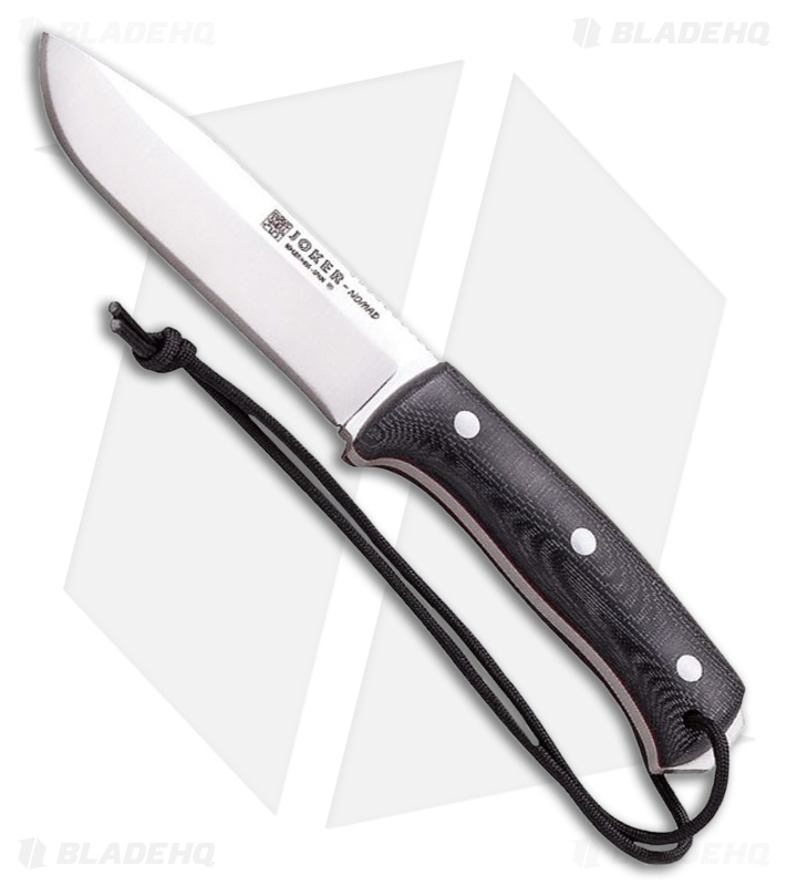 Joker Nomad Fixed Blade Knife Black Micarta 5" - Blade HQ
