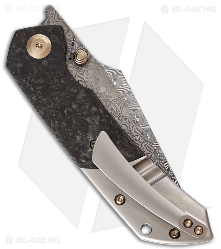Kansept Fenrir Knife Carbon Fiber/Ti Damascus