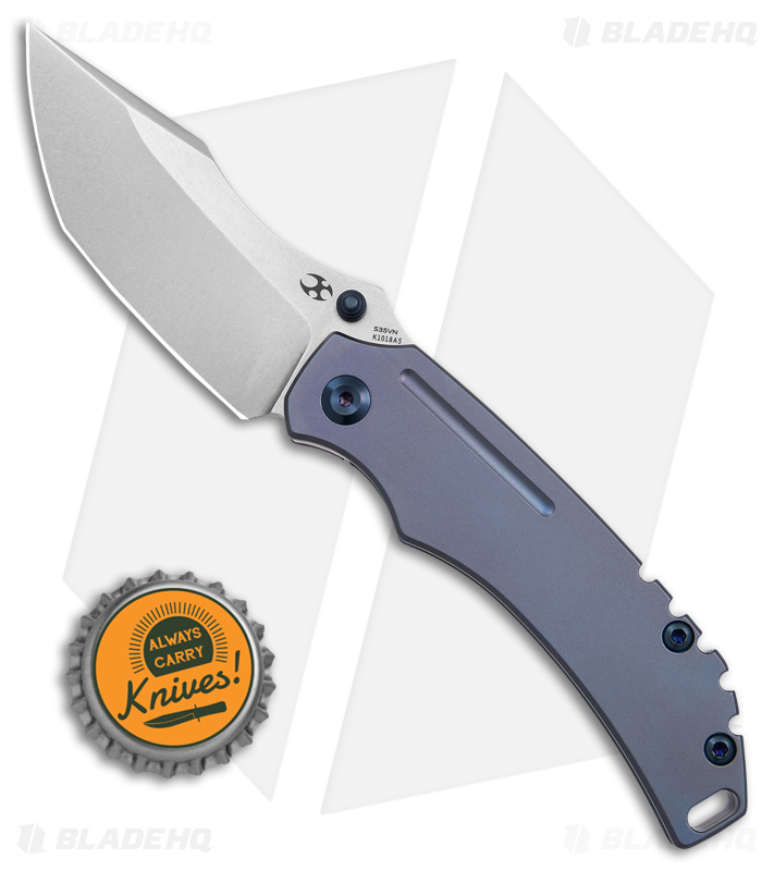 Kansept Knives Pelican EDC Tanto Blue Ti (SW) - Blade HQ