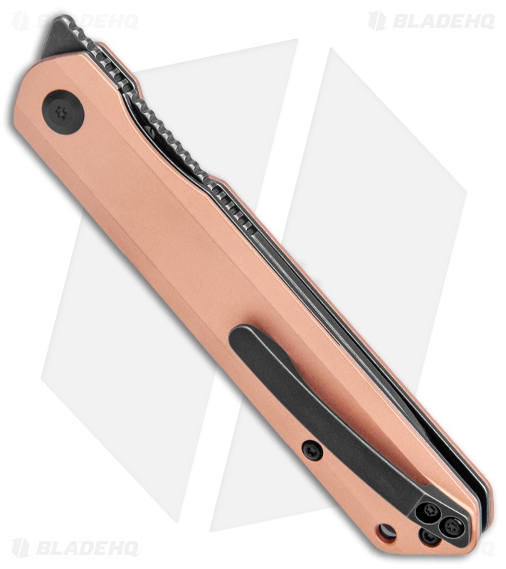 Kansept Knives Prickle Liner Lock Knife Copper (3.5" Black) - Blade HQ