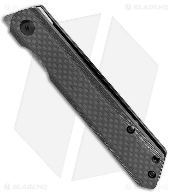 Kansept Knives | Prickle Tanto Knife | CF + Damascus - Blade HQ