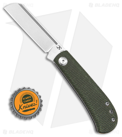 Kansept Swan Bevy Slip Joint Knife Green Micarta - Blade HQ