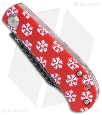 Kansept Knives Bevy - Slip Joint Knife | Red G-10 Snowflakes | Blade HQ