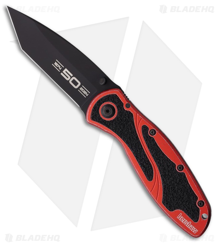 Kershaw Blur 50th Anniversary Knife Red Washed Al Black