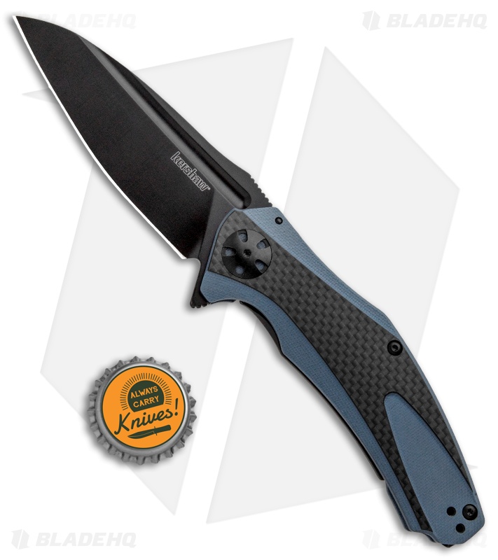 Kershaw Natrix Manual Folding Knife | Blue G-10 + CF | Blade HQ