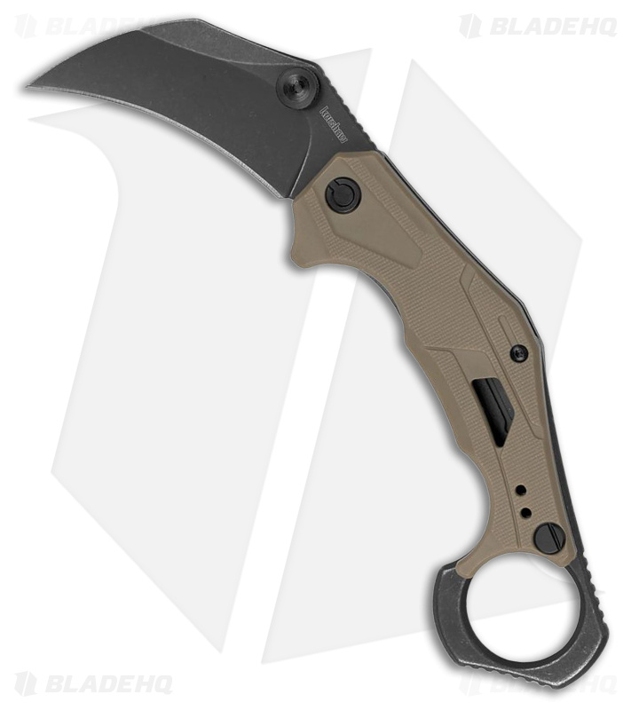 Kershaw Outlier Assisted Karambit Knife Tan GRN