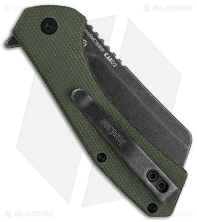 Kershaw Static Liner Lock Knife Green Micarta - Blade HQ