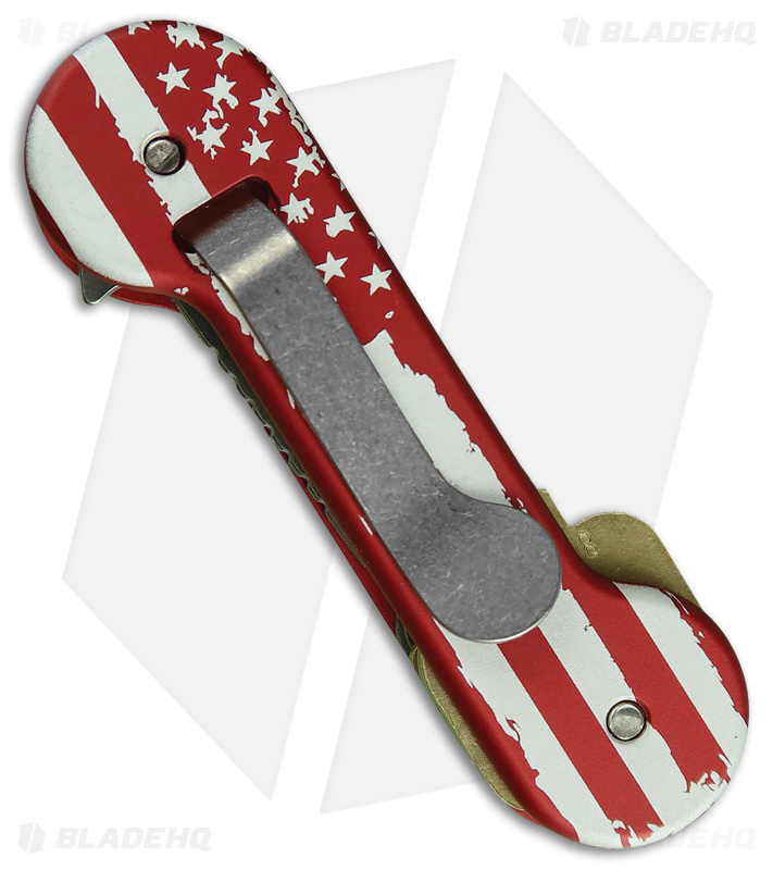 KEY-BAR Preamble w/ American Flag Red Aluminum Pocket Key Holder ...