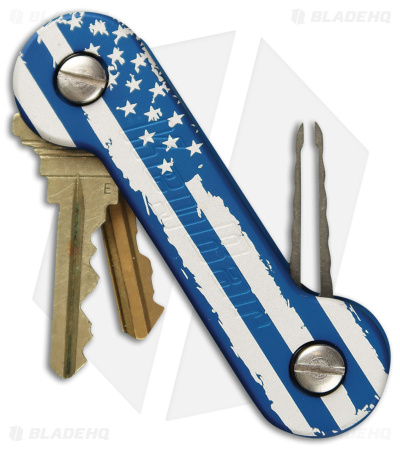 KEY-BAR Preamble w/ American Flag Blue Aluminum - Blade HQ
