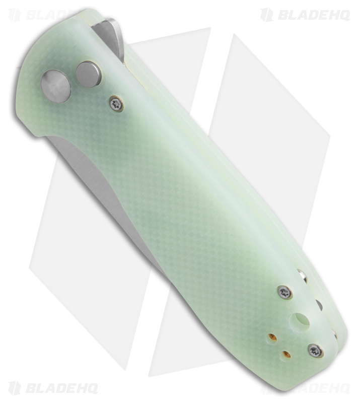Kizer Amicus Button Lock Knife Jade G-10 (Satin) - Blade HQ