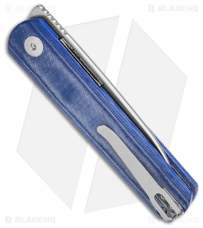Kizer Feist | Front Flipper Knife | Blue Denim Micarta + SW - Blade HQ