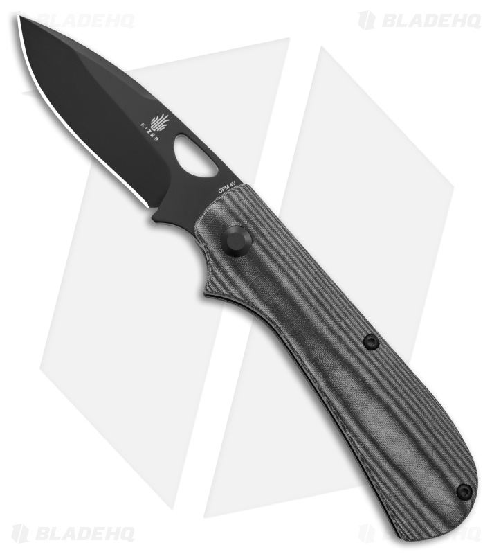 Kizer Vagnino Zipslip Slip Joint Knife | Black Micarta - Blade HQ