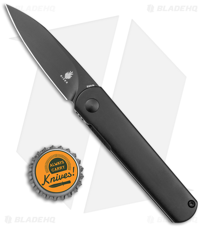 Kizer Vanguard Feist Front Flipper Black Titanium - Blade HQ