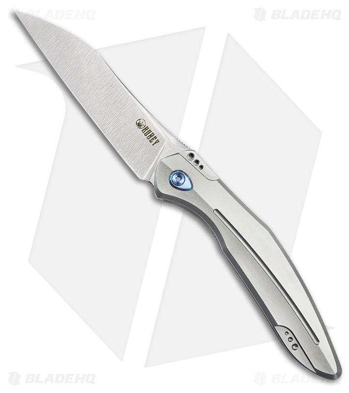 Kubey Barracuda Liner Lock Knife Titanium (Satin M390)