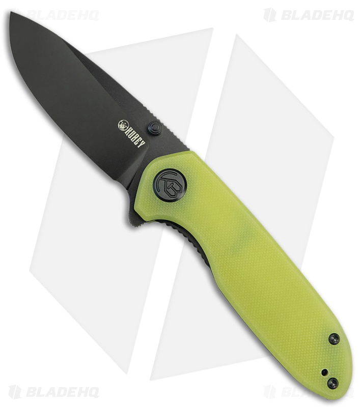 Kubey Knives Belus Knife Yellow G-10 Black SW