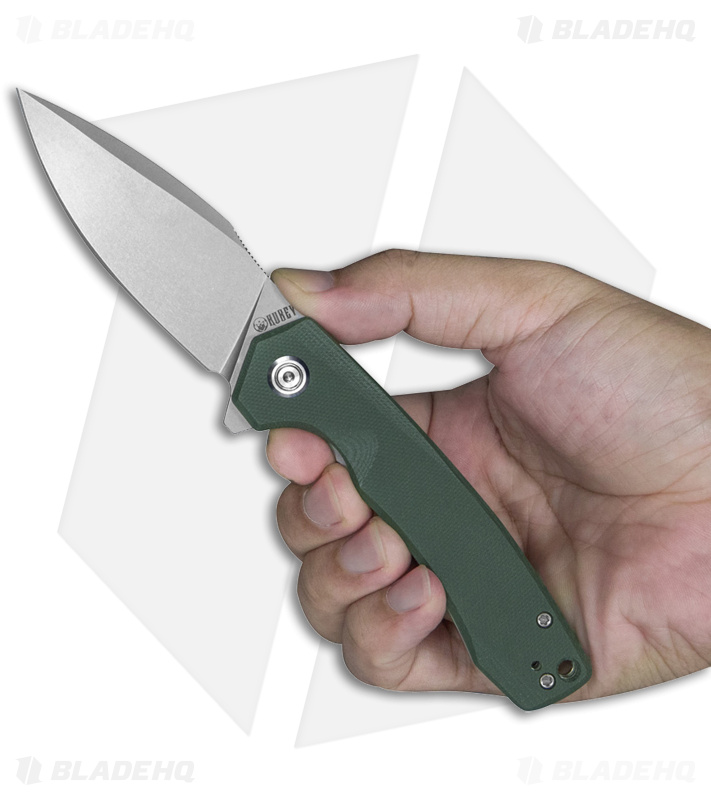 Kubey Calyce Spear Point Green G-10 (BB) - Blade HQ
