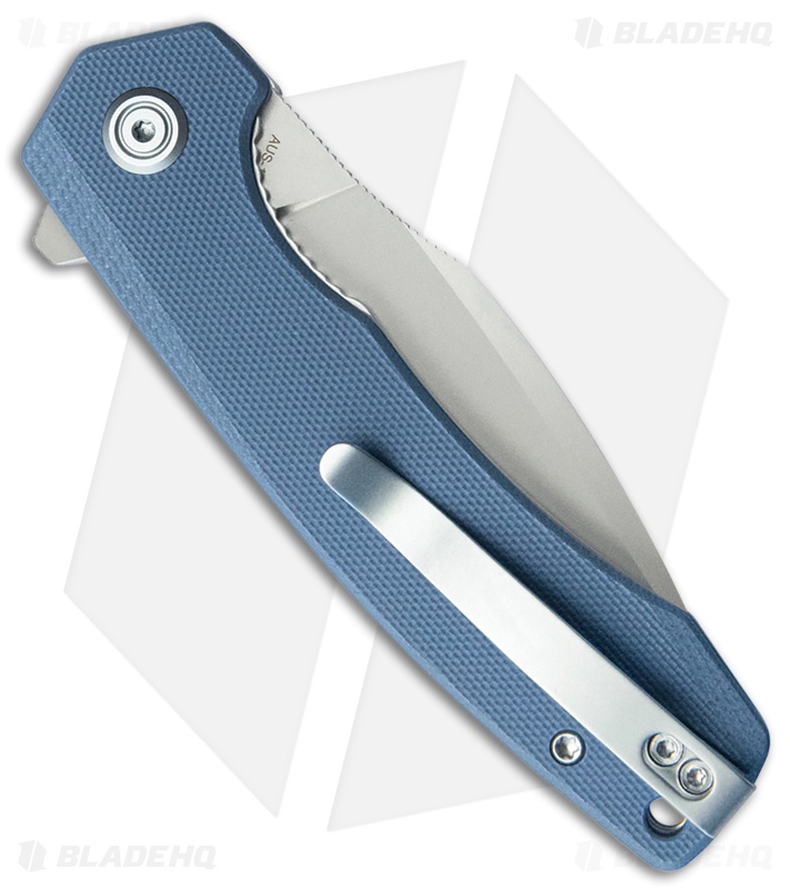Kubey Knives Calyce Liner Lock Knife Blue G-10 Bead Blast