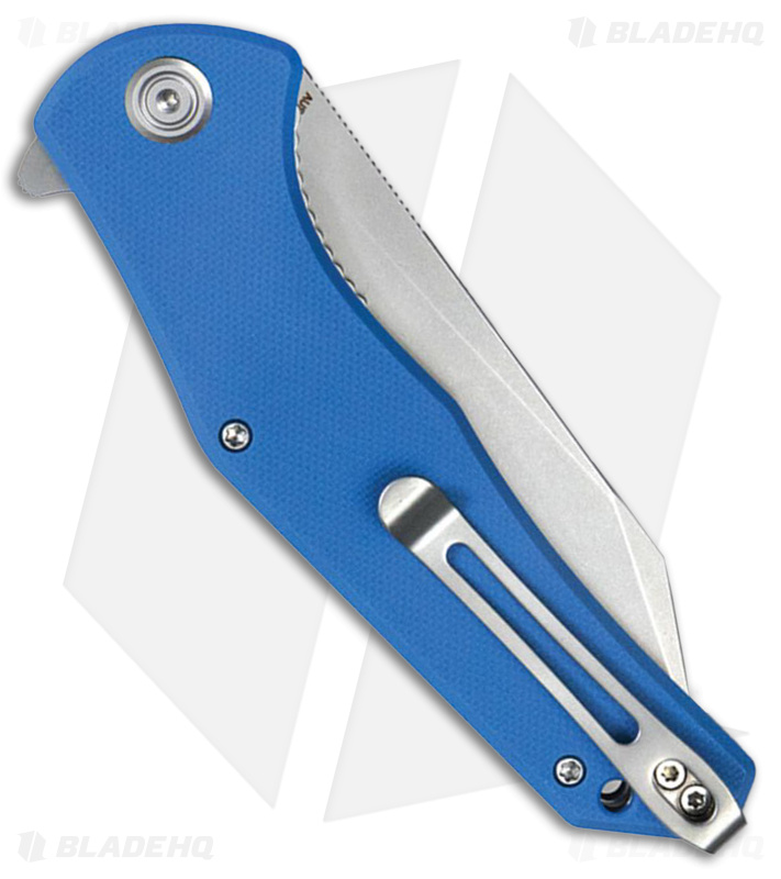 Kubey Flash Pocket Knife Blue G-10 + Bead Blast - Blade HQ