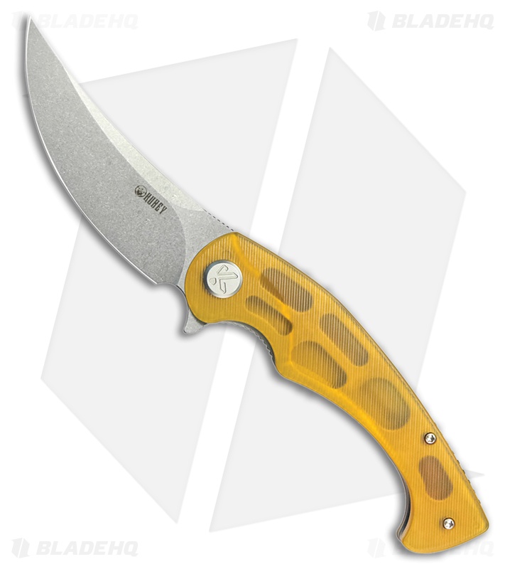 Kubey Knives Scimitar Ultem Trailing Point SW 14C28N