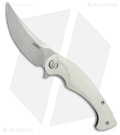 Kubey Knives Scimitar Knife White G-10 SW