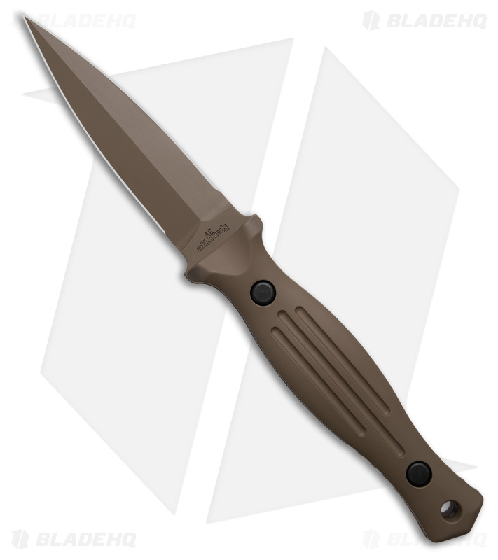 Les George Knives Galvo Brown Aluminum + Brown - Blade HQ