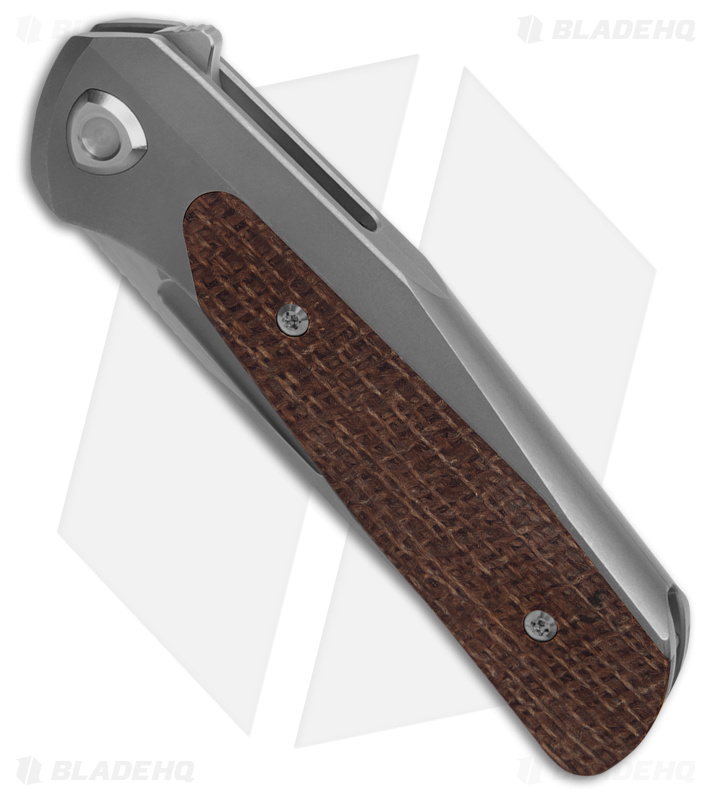 Liong Mah Design GSD v2 Burlap Micarta/Ti (Satin) - Blade HQ
