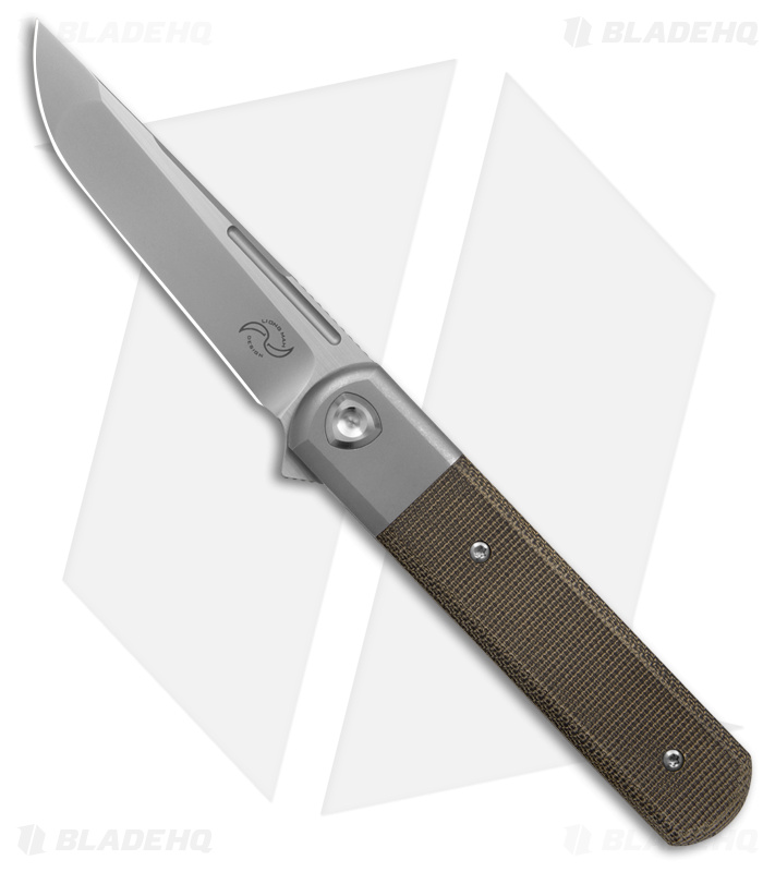 Liong Mah Design T-1 Green Micarta/Ti (Satin) - Blade HQ