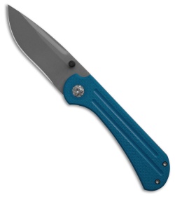 Luma Blades Kovert MC Liner Lock Knife Blue Textured G-10