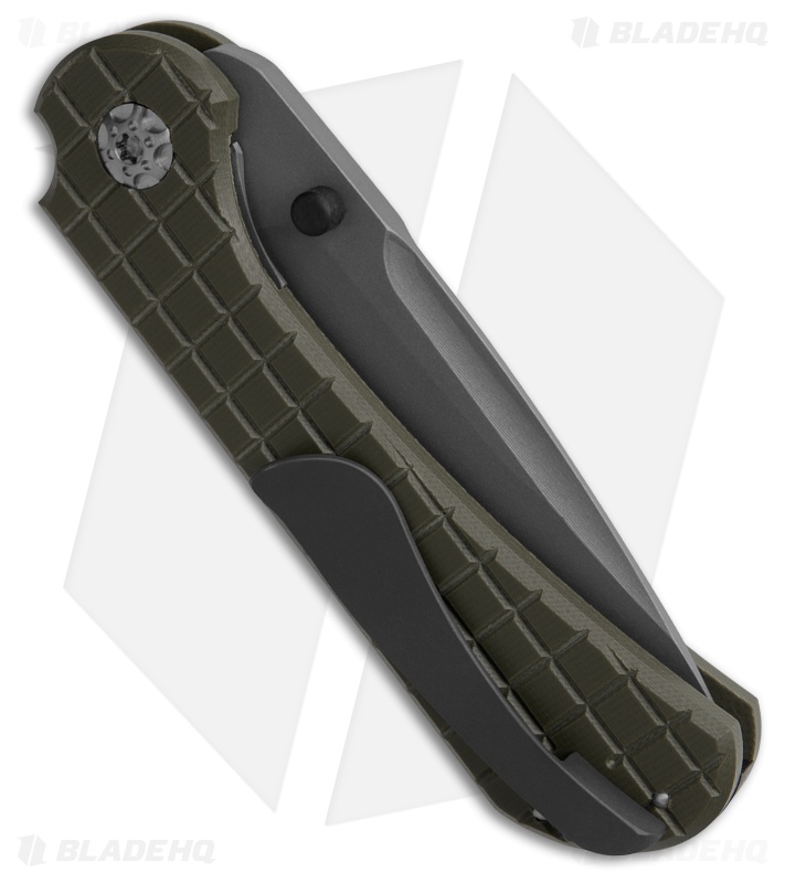 Luma Blades Kovert MC Liner Lock Knife OD Green Frag G-10