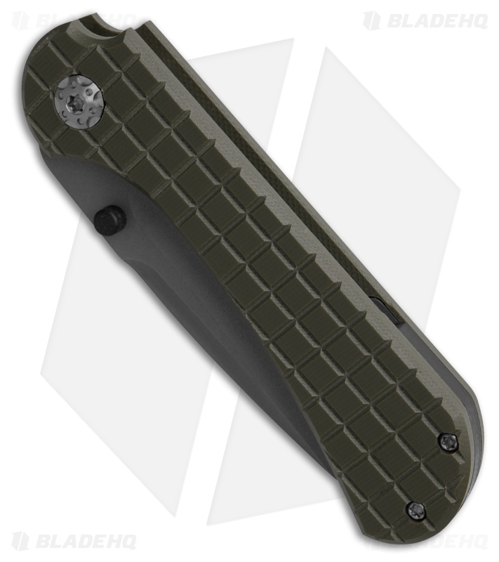 Luma Blades Kovert MC Liner Lock Knife OD Green Frag G-10