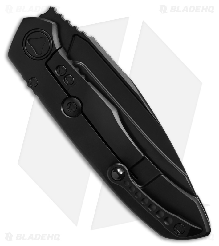 Microtech Anax Knife Black Ti (3.8" Serr DLC) - Blade HQ