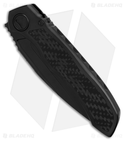 Microtech Anax Knife Black Ti (3.8" Serr DLC) - Blade HQ
