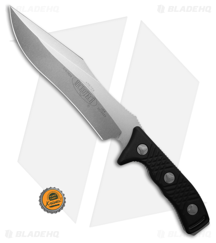 Microtech Arbiter Fixed Blade Knife Black + SW - Blade HQ