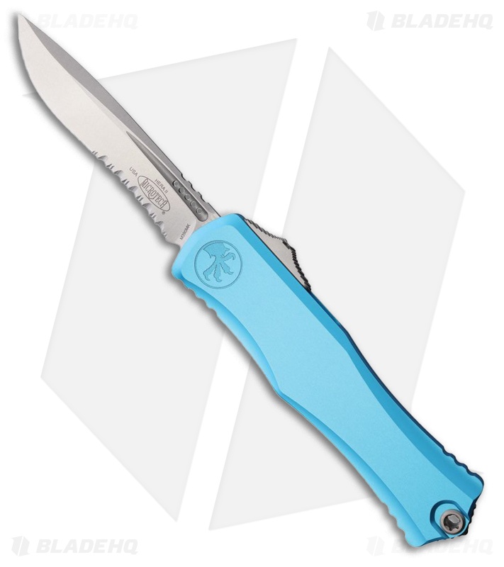 Microtech Hera II OTF Automatic Knife Turquoise Aluminum (4" Stonewash ...