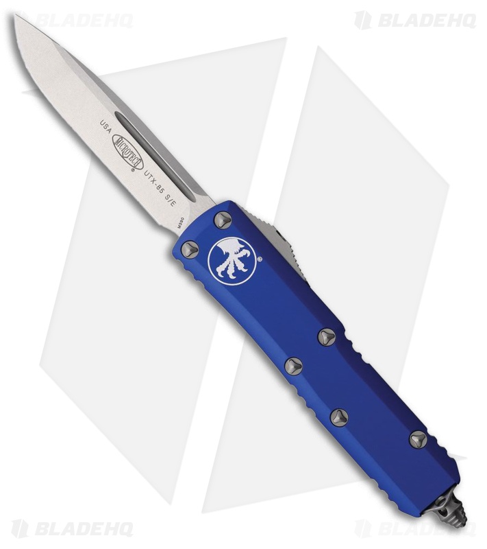 Microtech UTX-85 OTF Knife Navy Blue Aluminum S/E SW