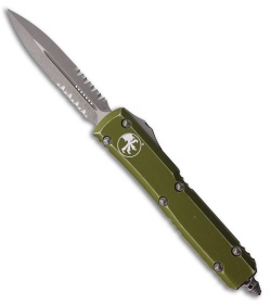 Microtech Ultratech OTF Distressed OD Green Al D/E Apoc Serr