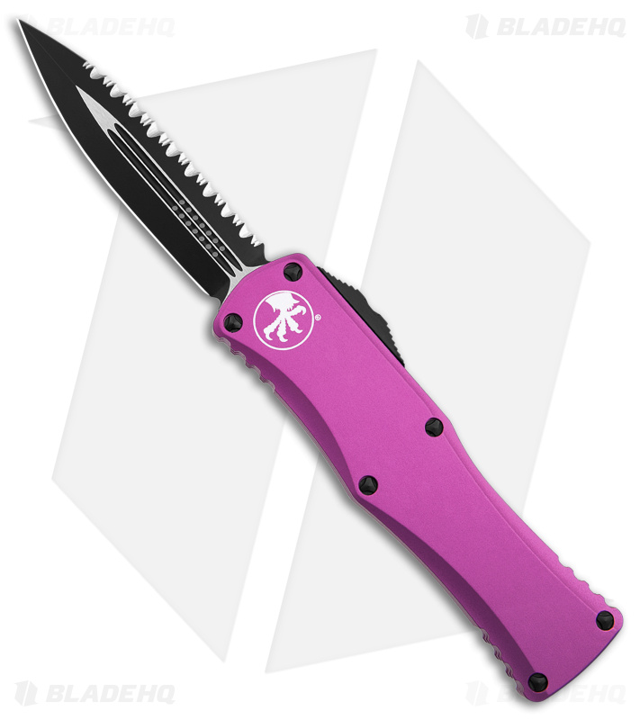 Microtech Hera D/E Auto Knife Violet (Black Serr) - Blade HQ