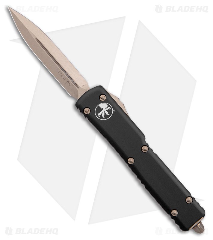 Microtech SS UTX-70 D/E OTF Auto Black (Bronzed) - Blade HQ