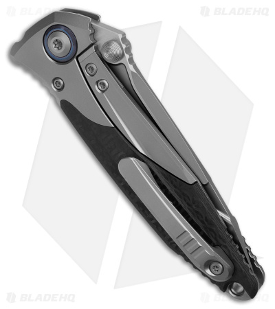 Microtech Socom Bravo Knife Black Ti/CF (4" BB) - Blade HQ