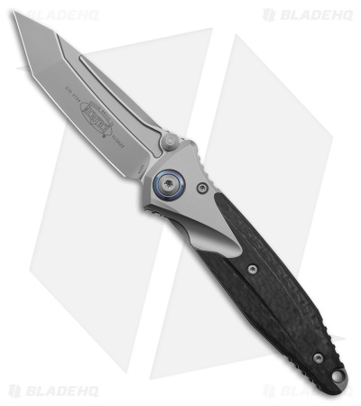Microtech Socom Bravo Knife Black Ti/CF (4" BB) - Blade HQ