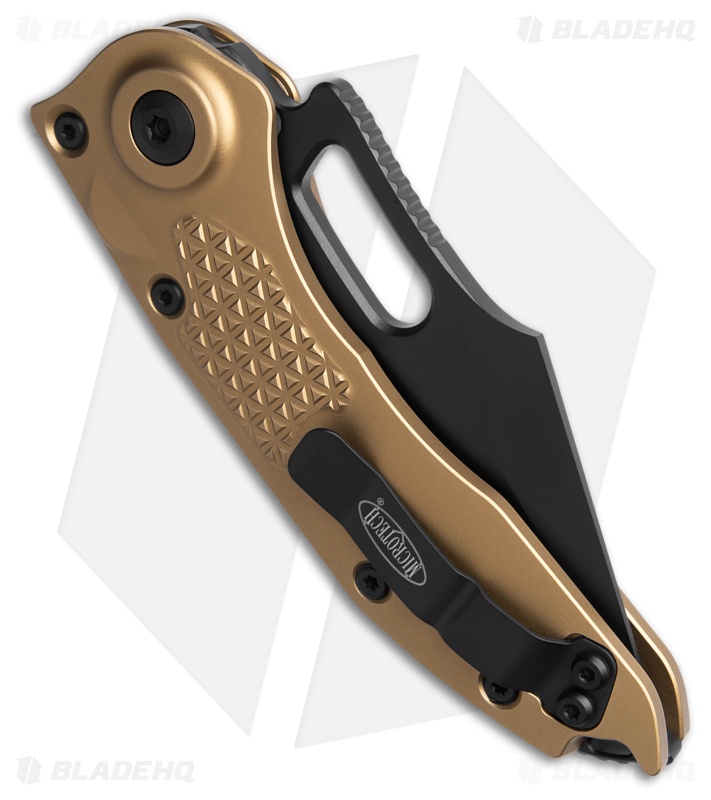 Microtech Stitch Automatic Knife Tan Aluminum Black Serr