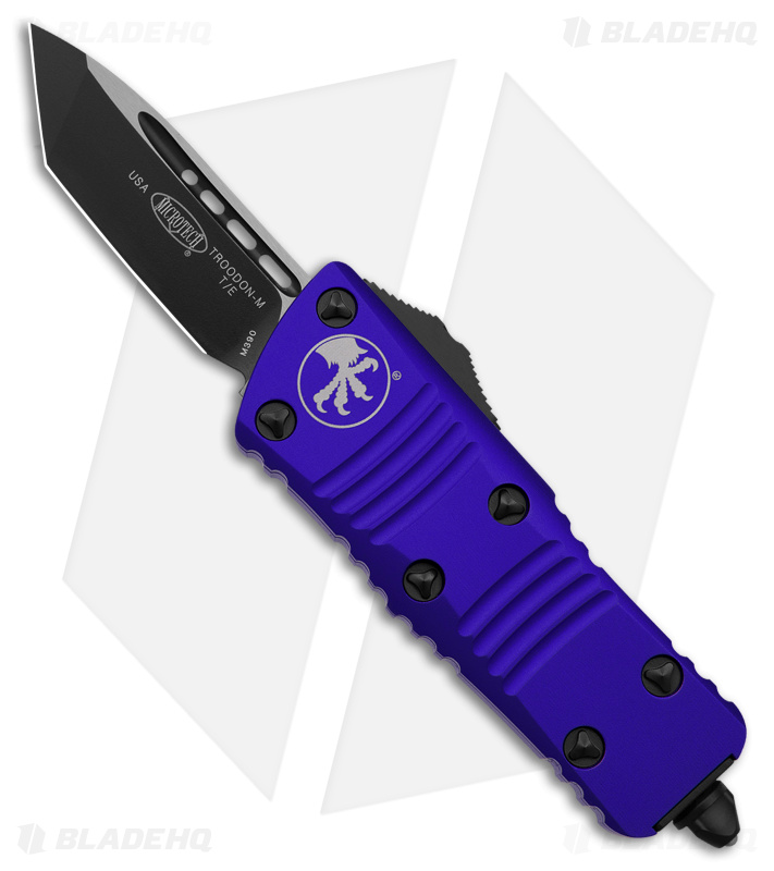 Microtech Troodon Mini Knife Purple Al (2" Black) - Blade HQ