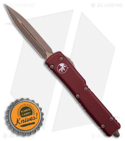Microtech UTX-70 D/E OTF Auto Merlot Red (Bronze) - Blade HQ