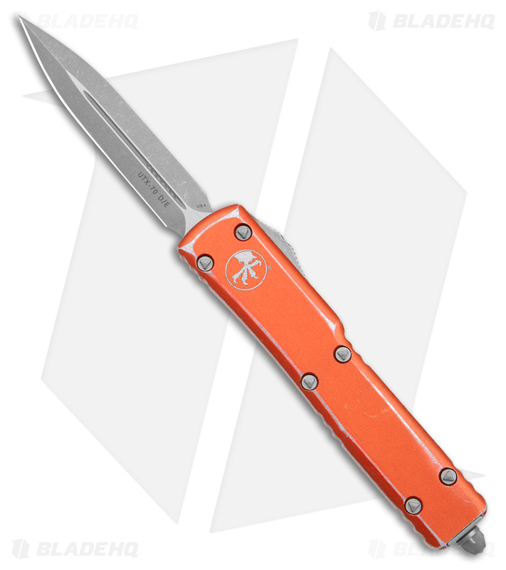 Microtech UTX-70 D/E OTF Knife Orange (2.4" BB) - Blade HQ