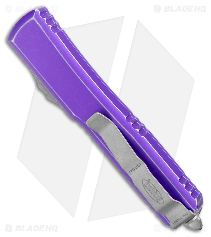 Microtech Ultratech D/E OTF Distressed Purple - Blade HQ