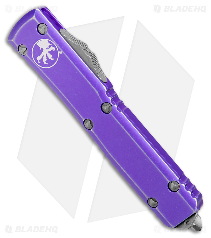 Microtech Ultratech D/E OTF Distressed Purple - Blade HQ