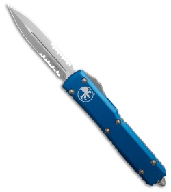 Microtech Ultratech OTF Knife Blue Aluminum D/E Satin Serr