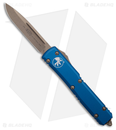 Microtech Ultratech OTF Knife Blue (3.4" Bronze) - Blade HQ
